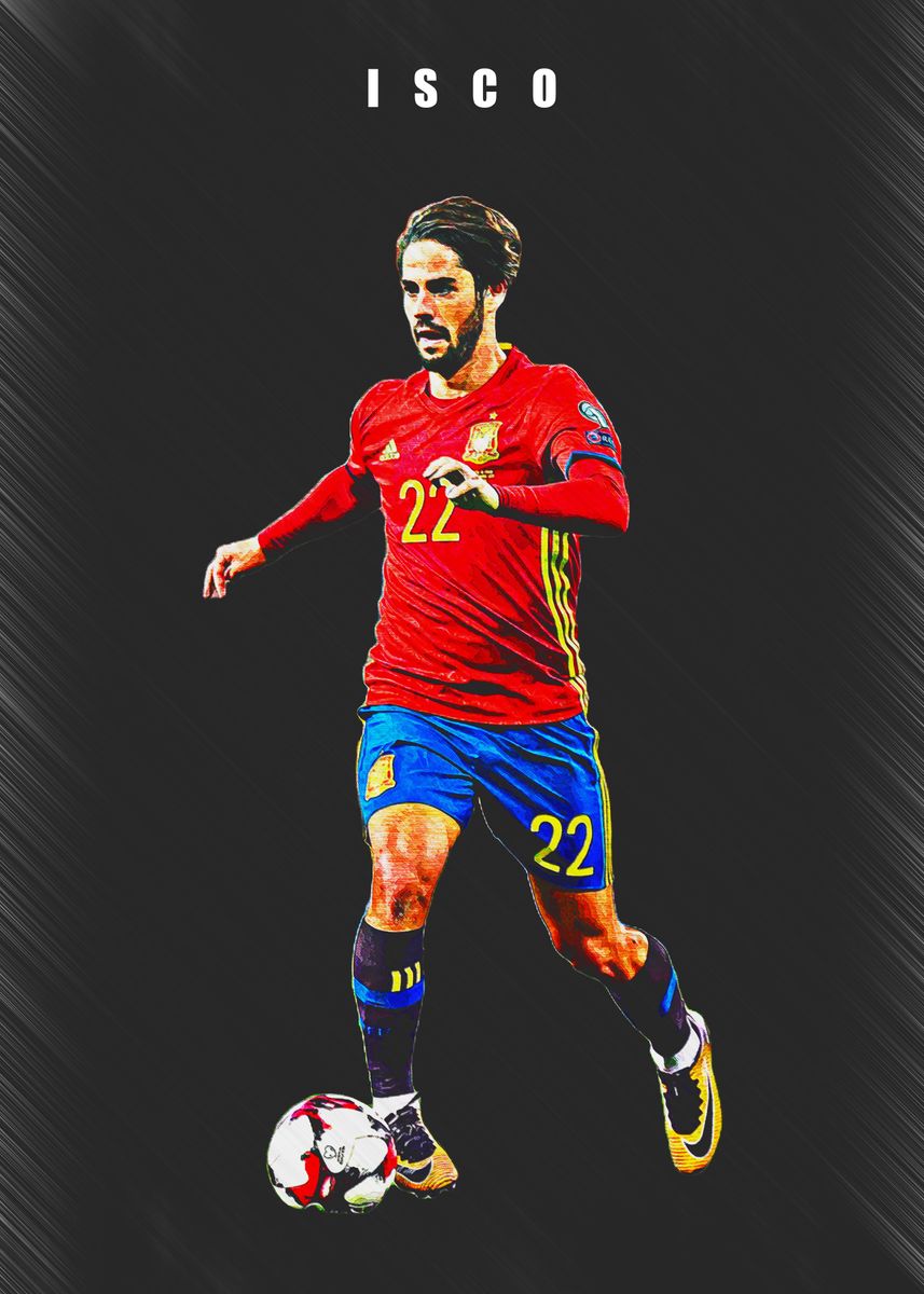 'Isco Spain' Poster, picture, metal print, paint by Eleanor Haynes ...