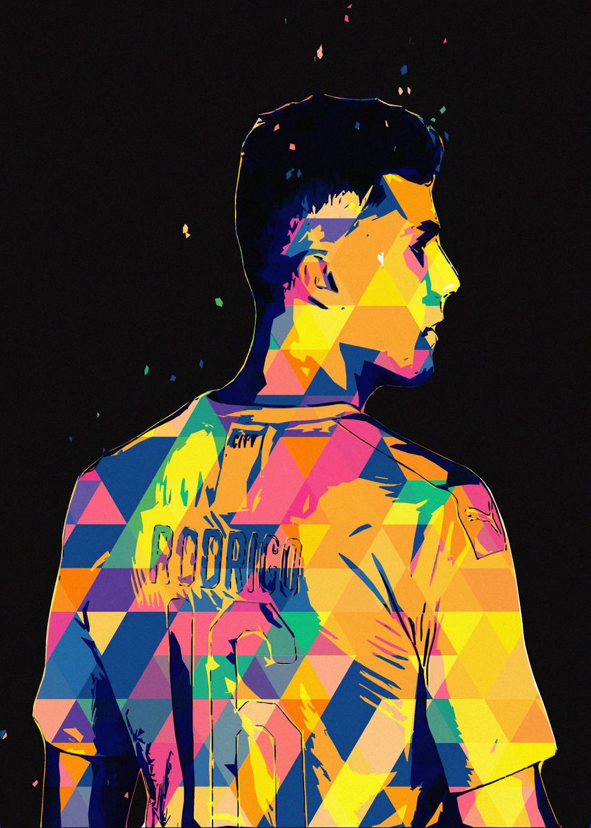 'Rodri' Poster, picture, metal print, paint by HildaWarren Studio ...