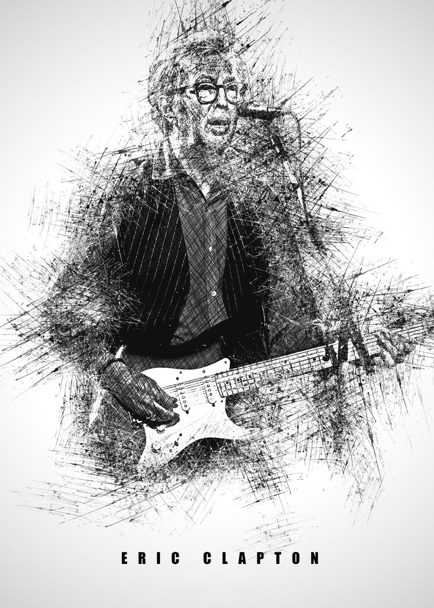 'Eric Clapton' Poster, picture, metal print, paint by Clay Williams ...