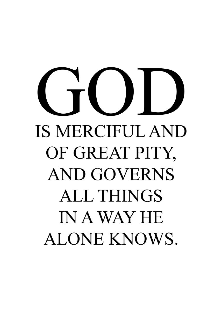 'God Is Merciful' Poster, picture, metal print, paint by ABConcepts ...