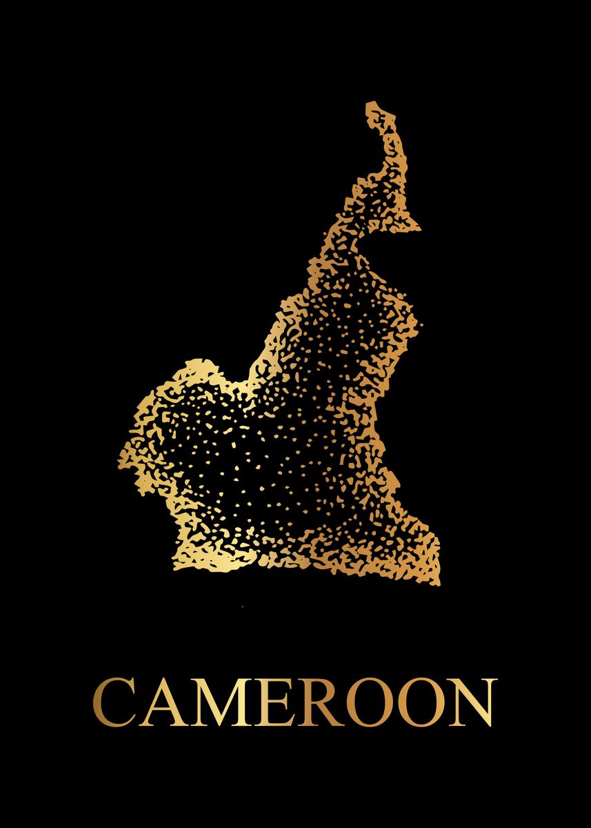 'Cameroon Map' Poster, picture, metal print, paint by Maricris M | Displate