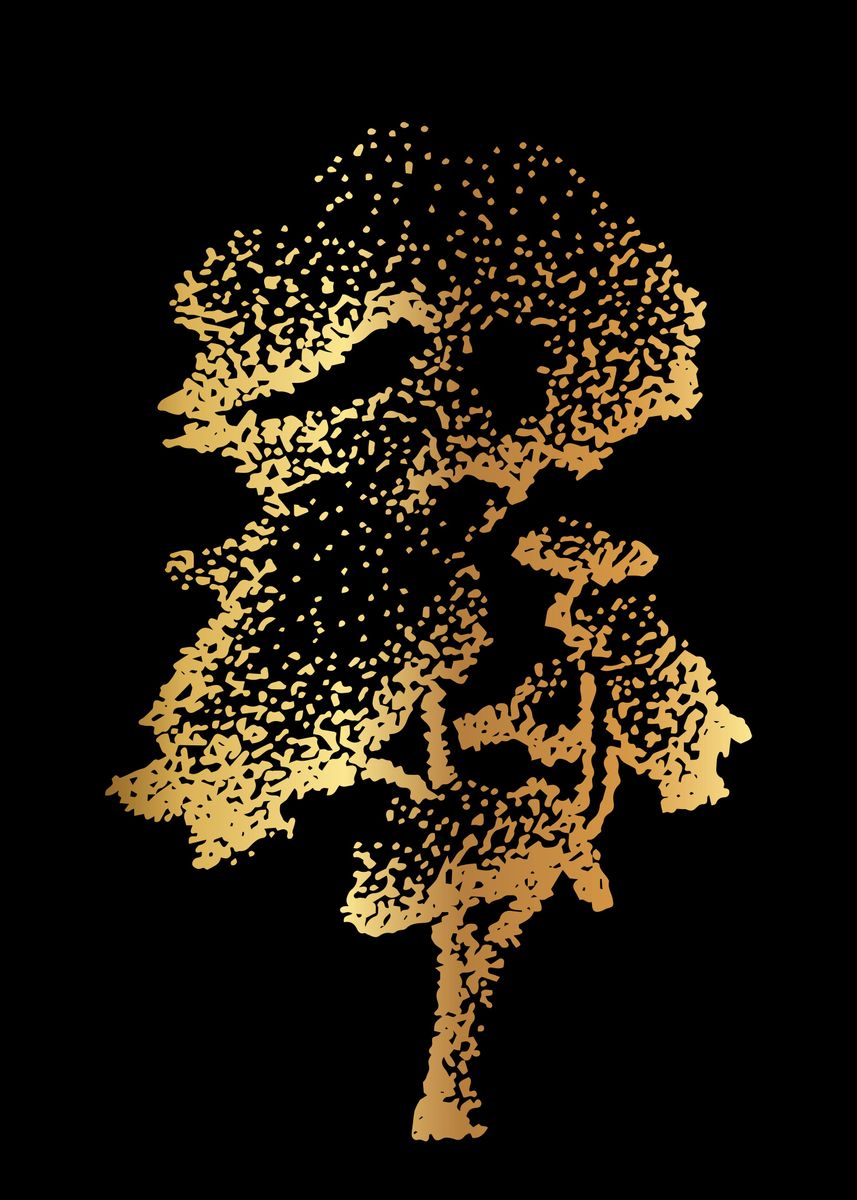 'Gold Vintage Tree 15' Poster by Maricris M | Displate