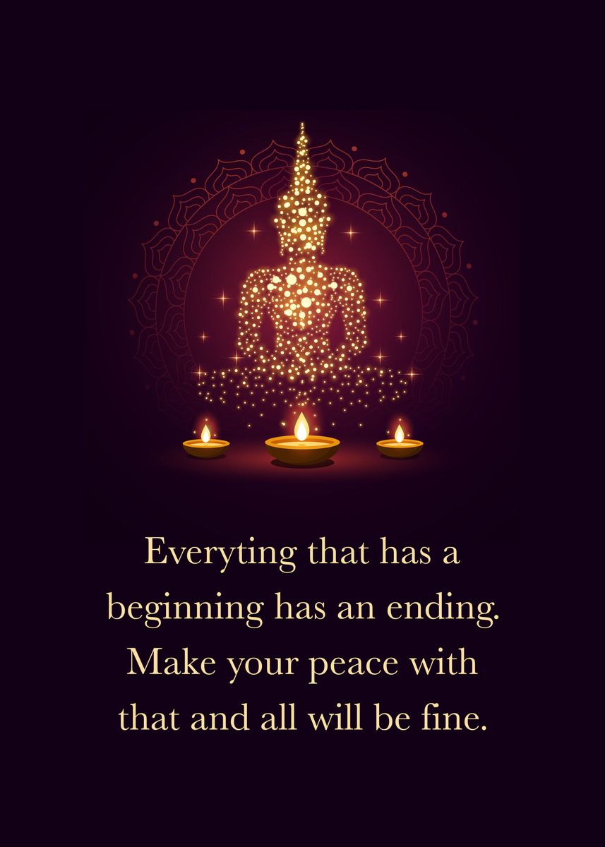 'Nothing is permanent' Poster, picture, metal print, paint by Neon Moon ...