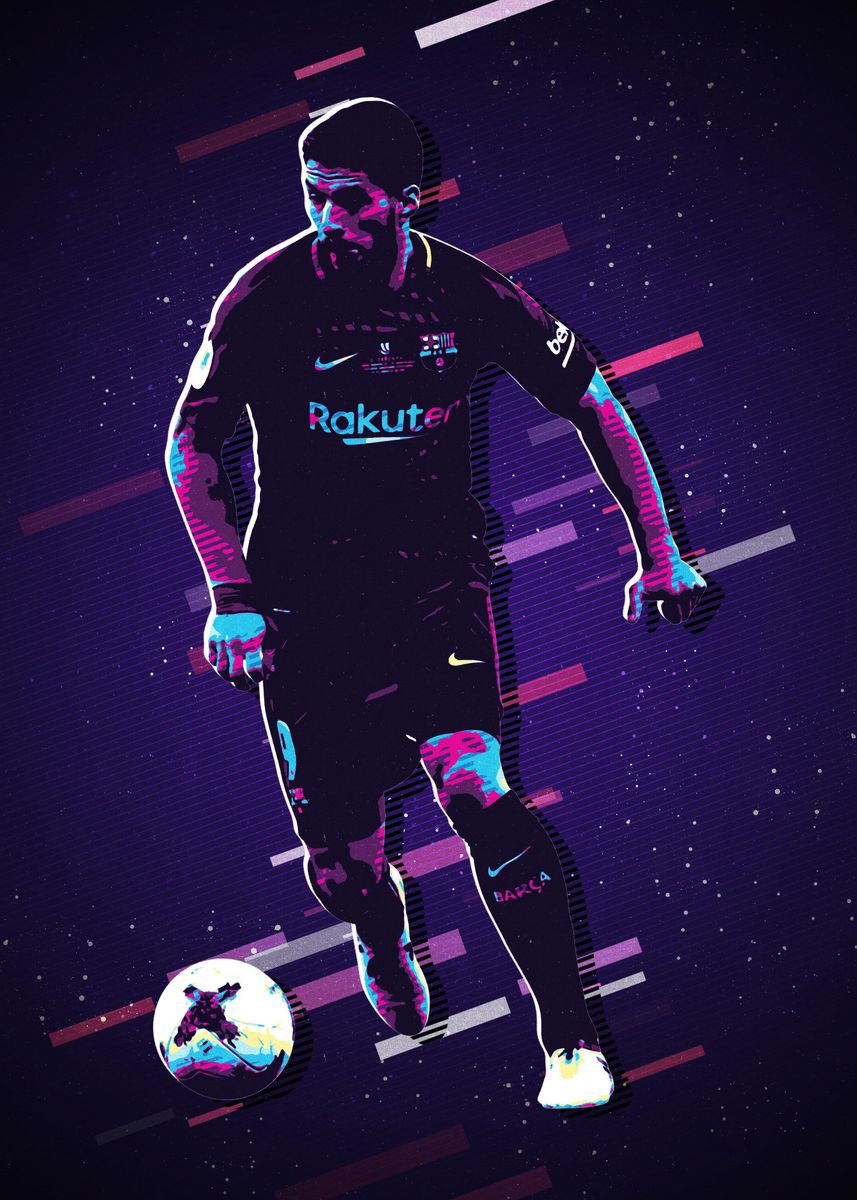 'Luis Suarez Football Retro' Poster by Jena | Displate
