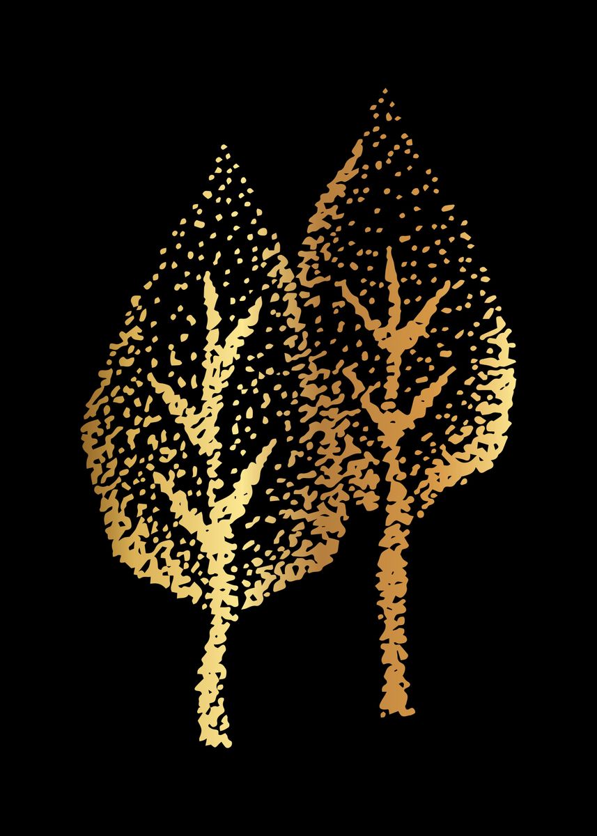 'Gold Vintage Tree 14' Poster, picture, metal print, paint by Maricris ...