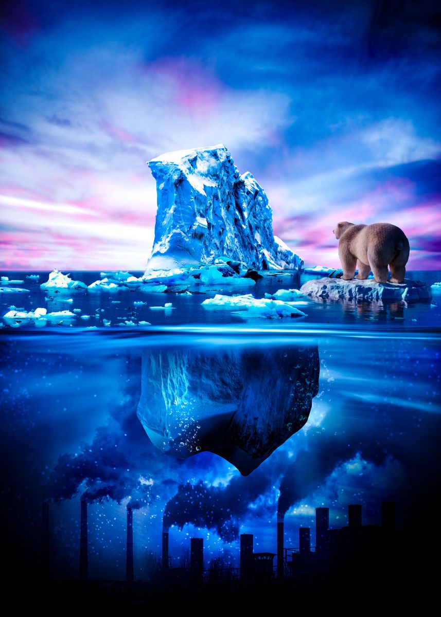 'Iceberg' Poster, picture, metal print, paint by Alfonso Navas | Displate
