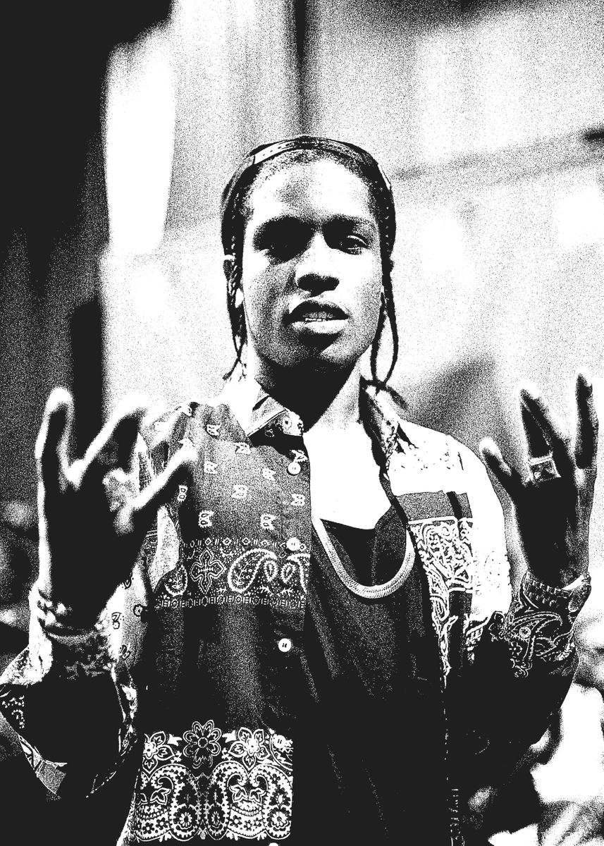 'ASAP Rocky' Poster, picture, metal print, paint by Mari | Displate
