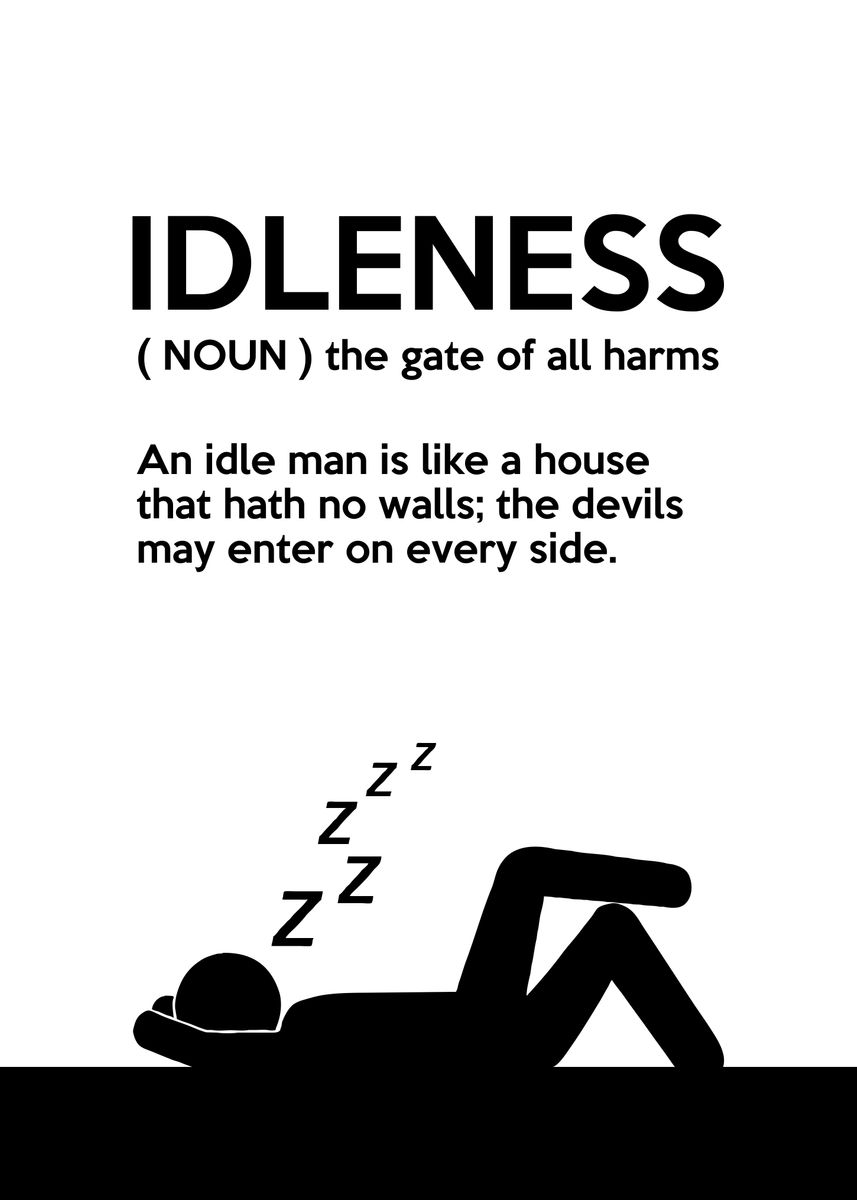 'Idleness Chaucer' Poster, picture, metal print, paint by ABConcepts ...