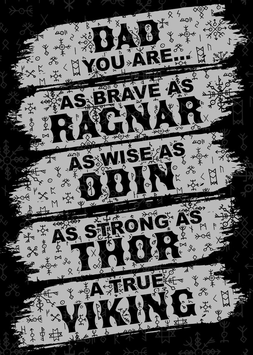 'Retro Viking Dad' Poster, picture, metal print, paint by StefanART ...