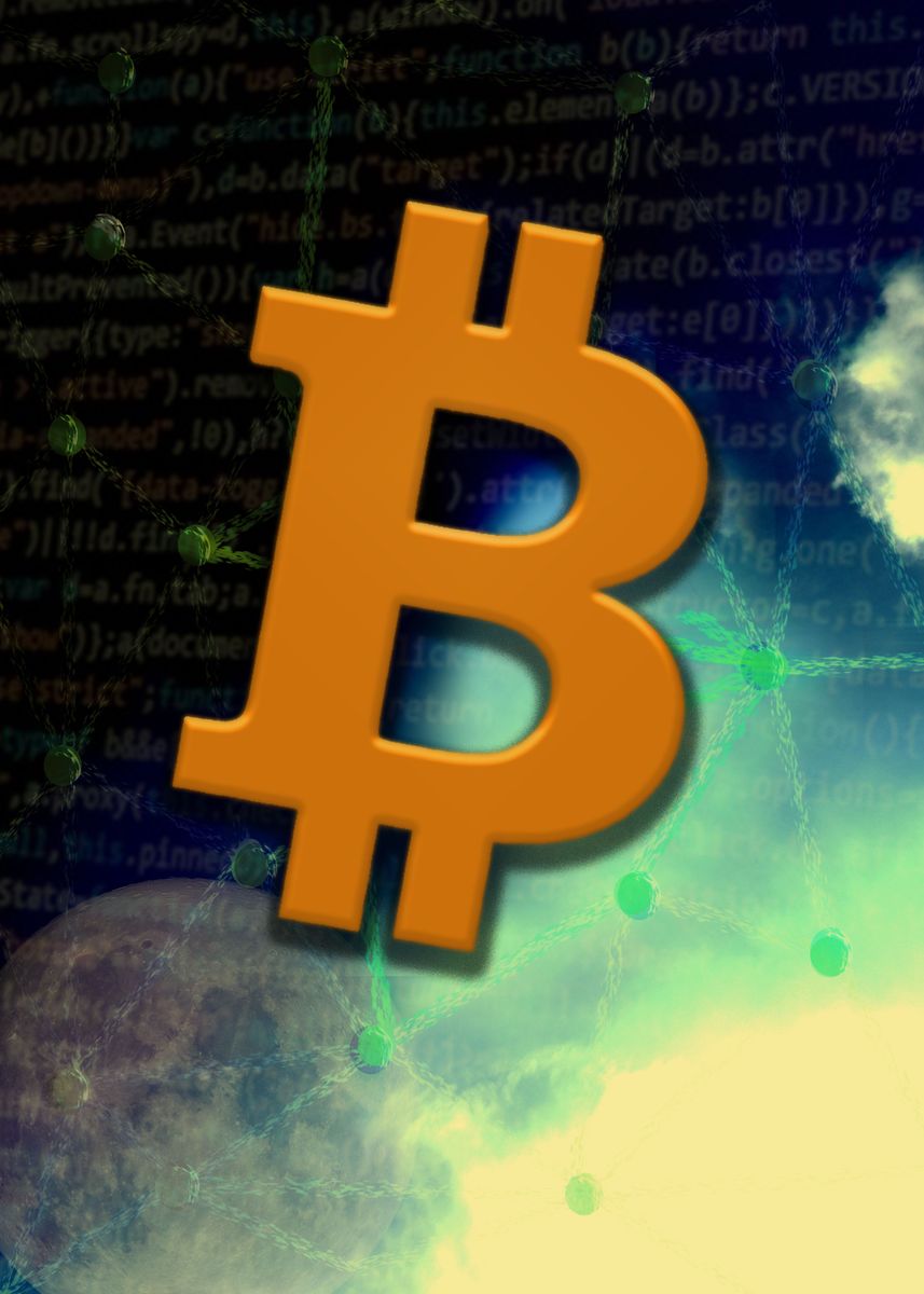 'BTC' Poster, picture, metal print, paint by René Vergara | Displate