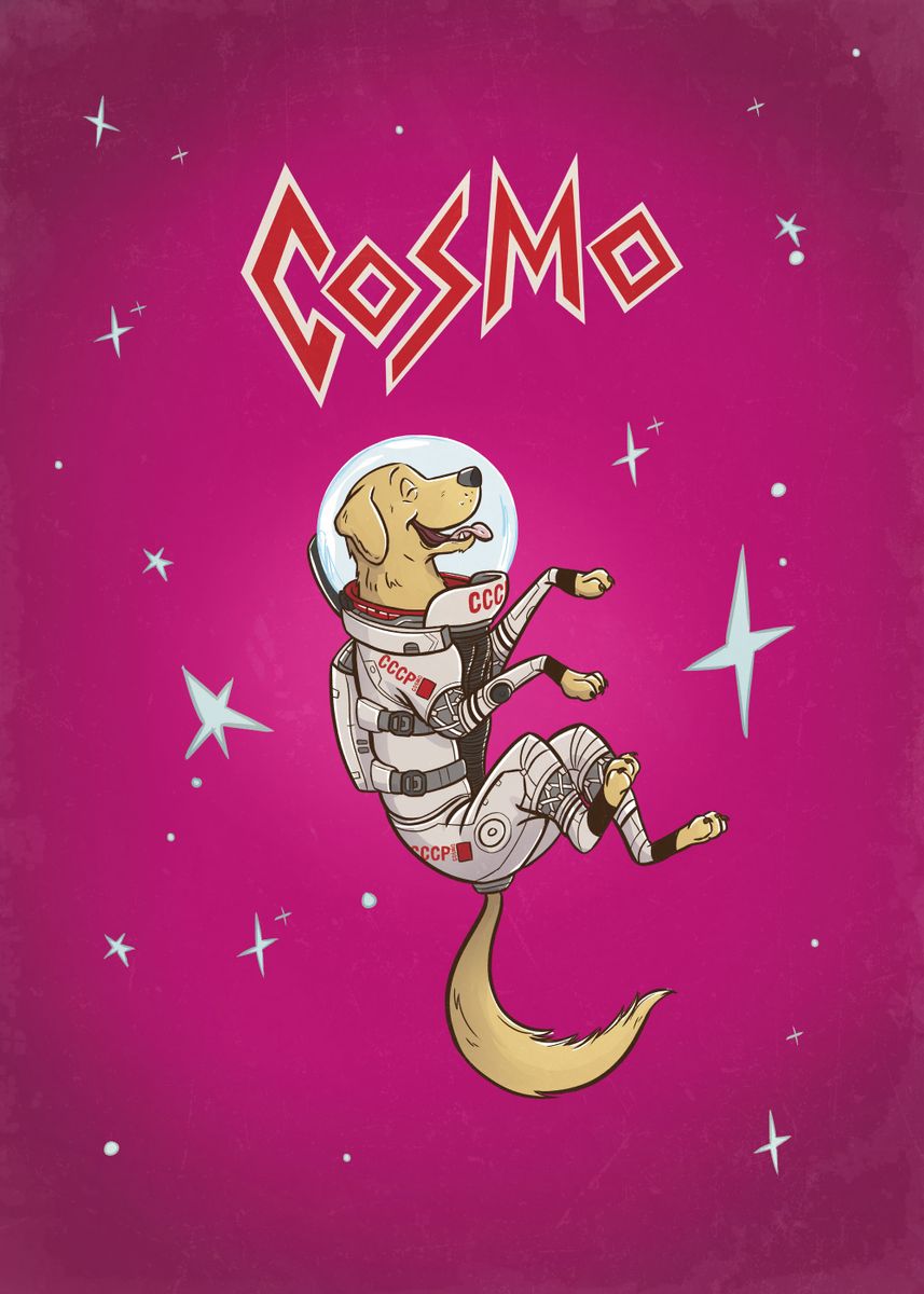 'Cosmo the Space Dog' Poster, picture, metal print, paint by Marvel ...