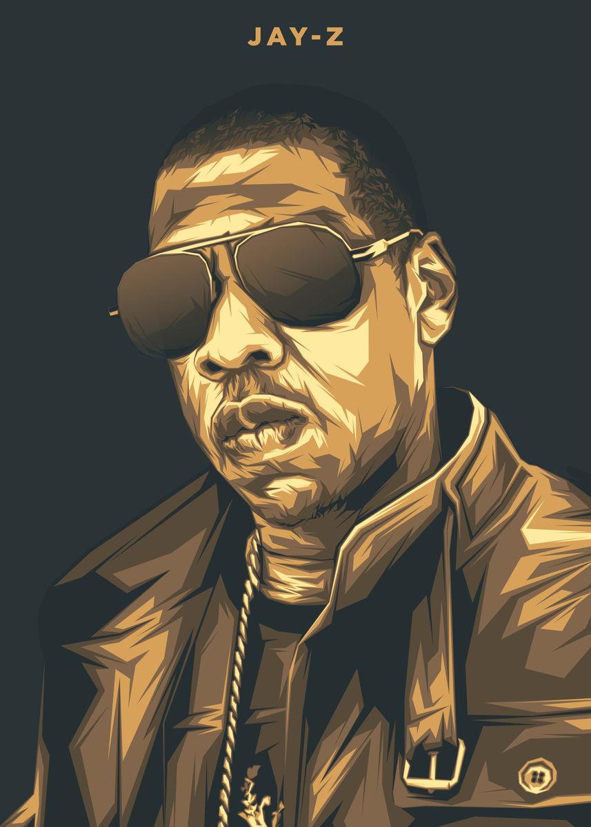 'Jay Z Rapper Hiphop' Poster, picture, metal print, paint by Lucky ...