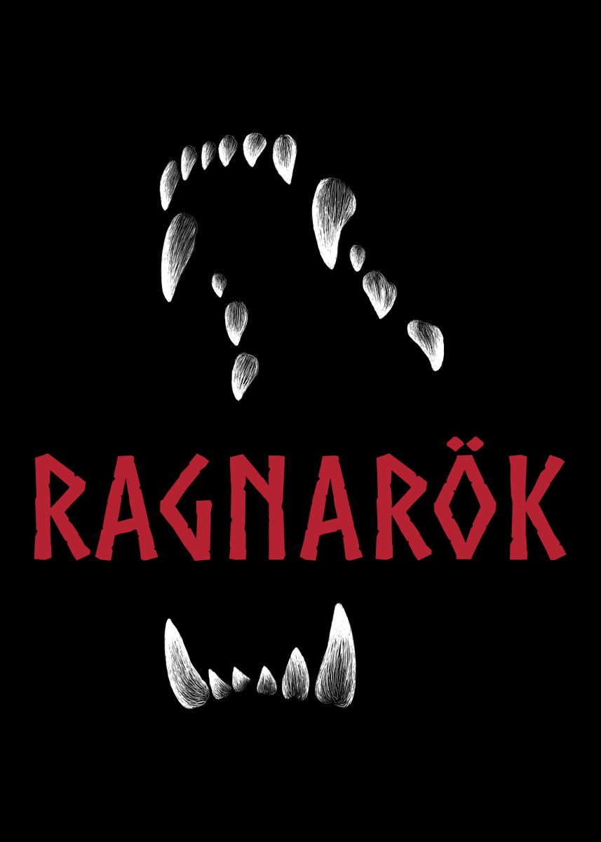 'Viking Fenrir Ragnarok ' Poster, picture, metal print, paint by ...