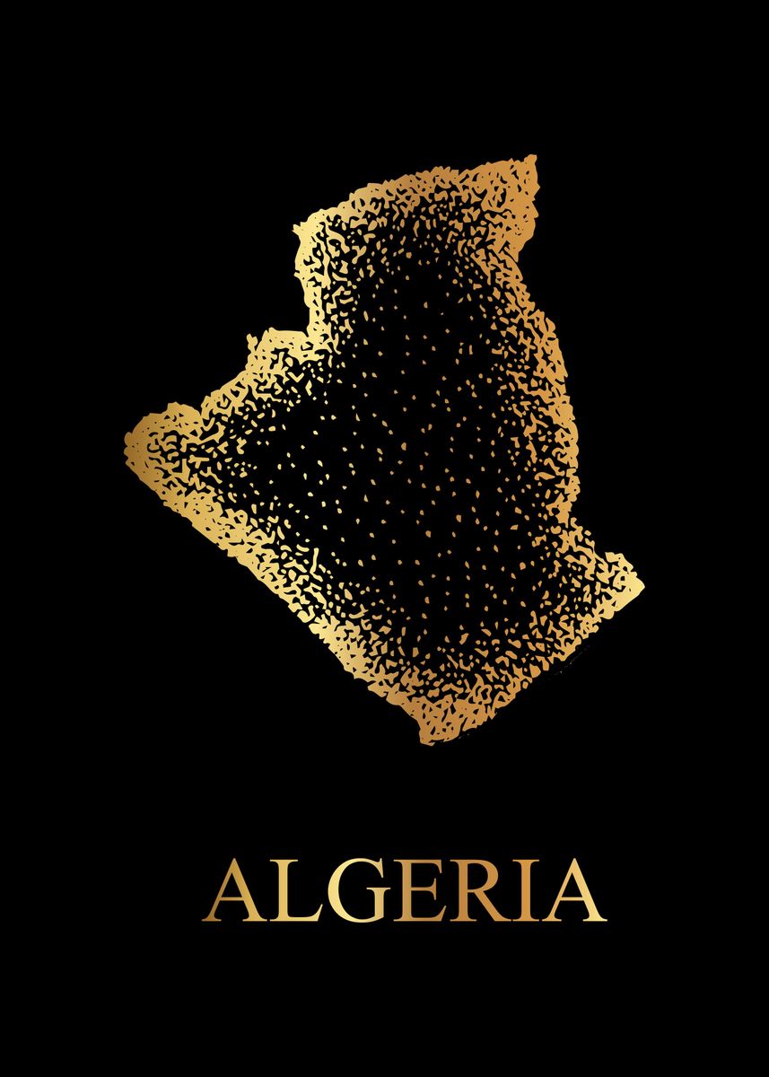 'Algeria Map' Poster by Maricris M | Displate
