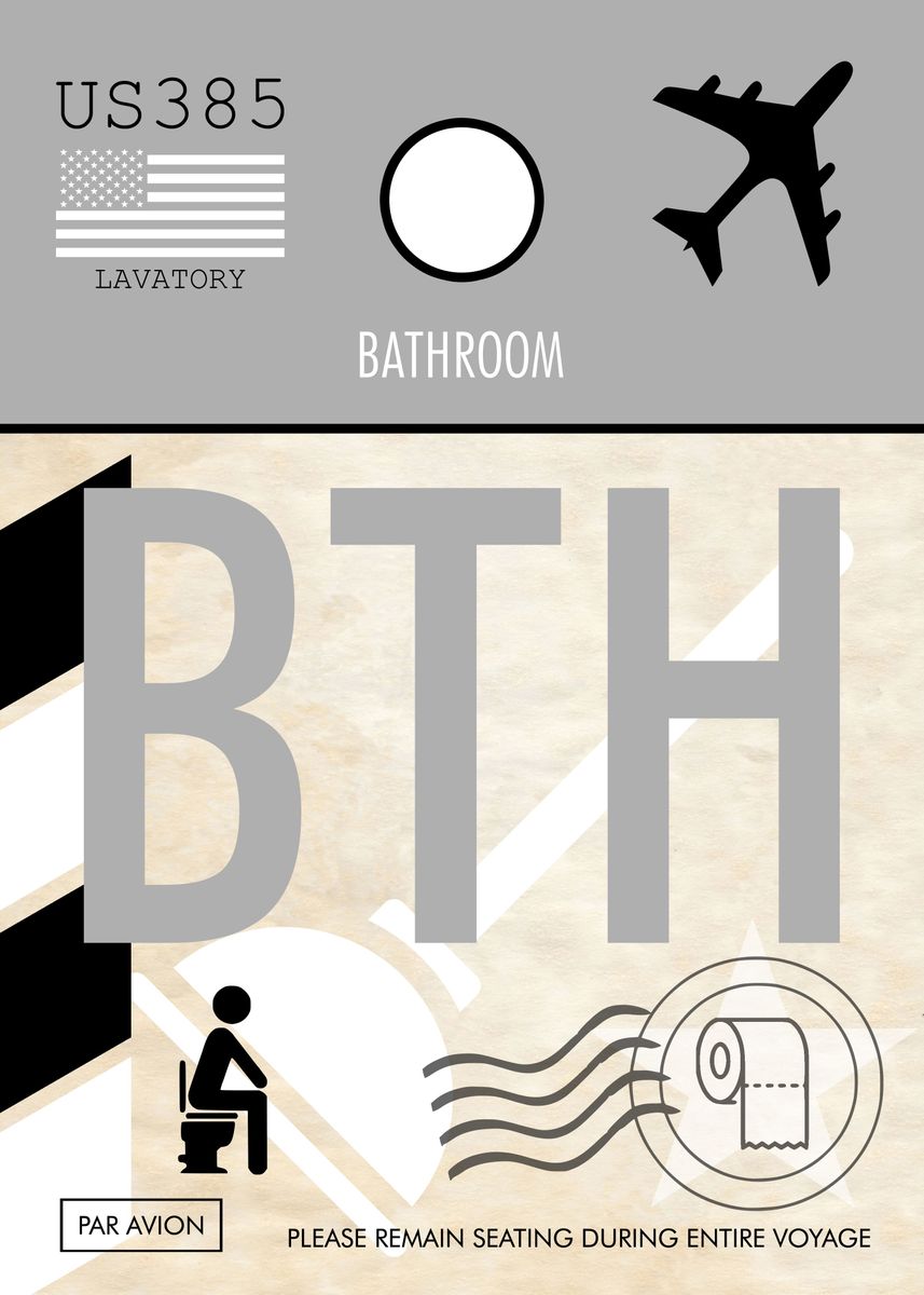 'USA BTH AIRPORT CODE' Poster by Atomic Chinook | Displate