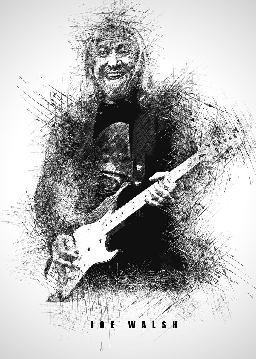 'Joe Walsh' Poster, picture, metal print, paint by Clay Williams | Displate