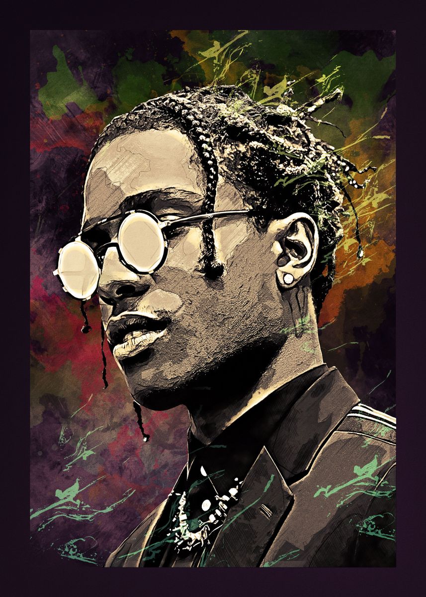 'ASAP Rocky' Poster, picture, metal print, paint by Alva Donna | Displate