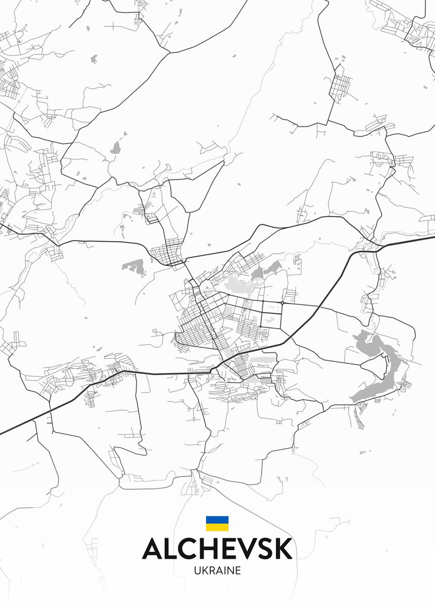 'Alchevsk UA' Poster by IMR Designs | Displate