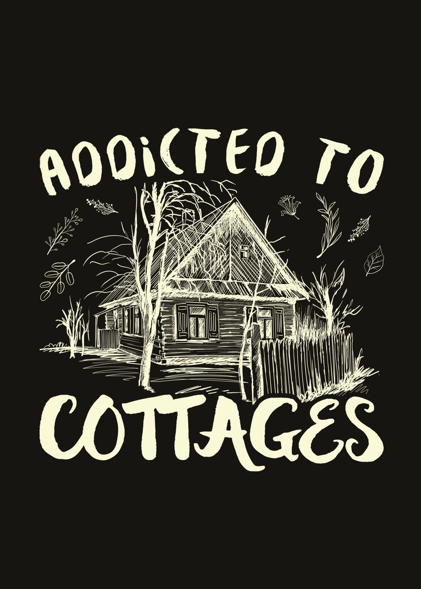 'Cottagecore Cottage Farm' Poster, picture, metal print, paint by ...