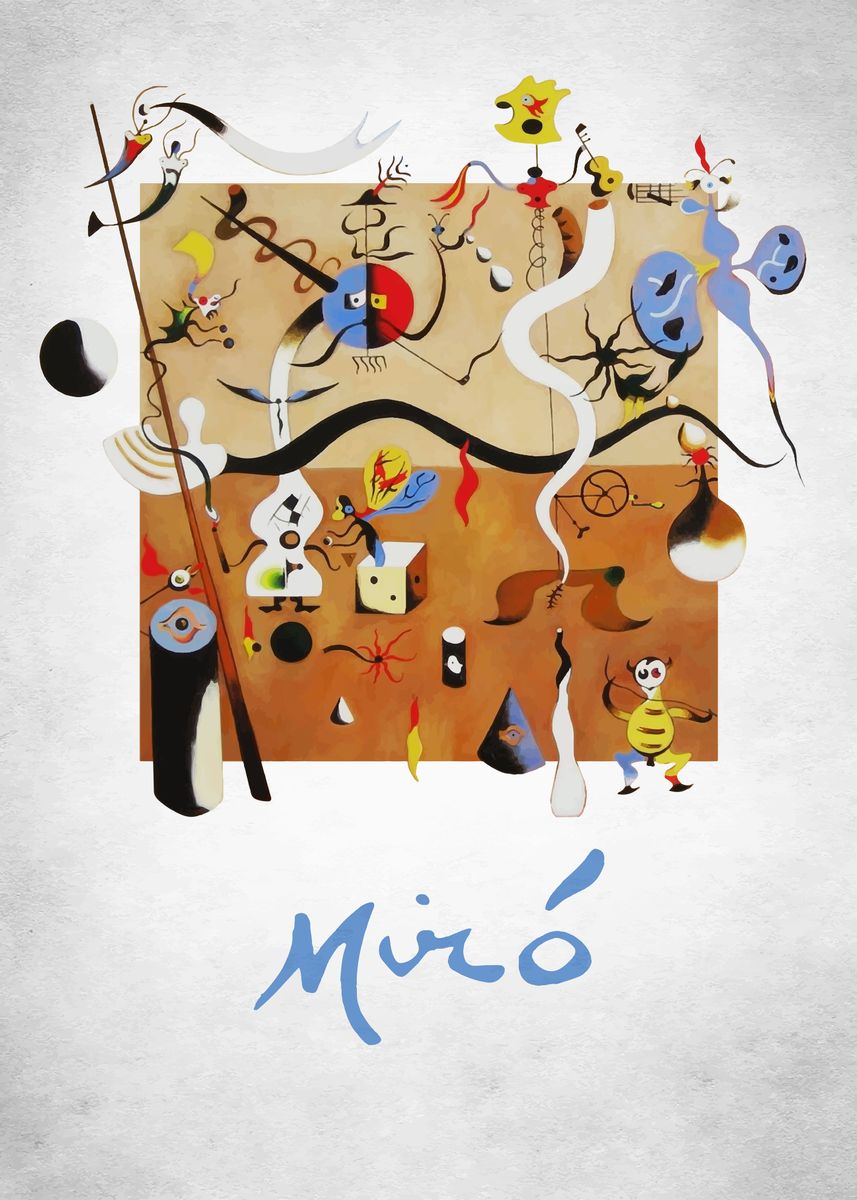 'Joan Miro' Poster by Bo Kev | Displate