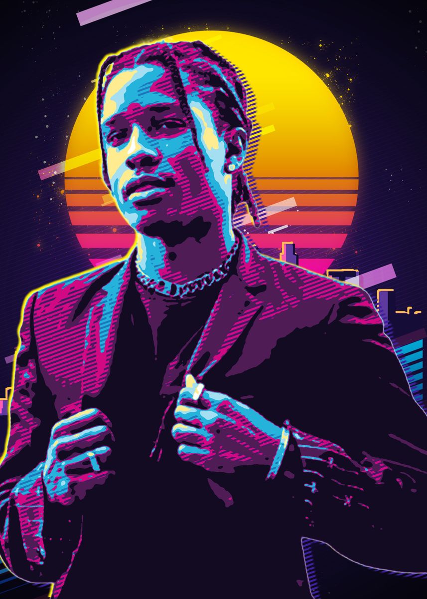 'asap rocky ' Poster, picture, metal print, paint by Most Popular Cult ...