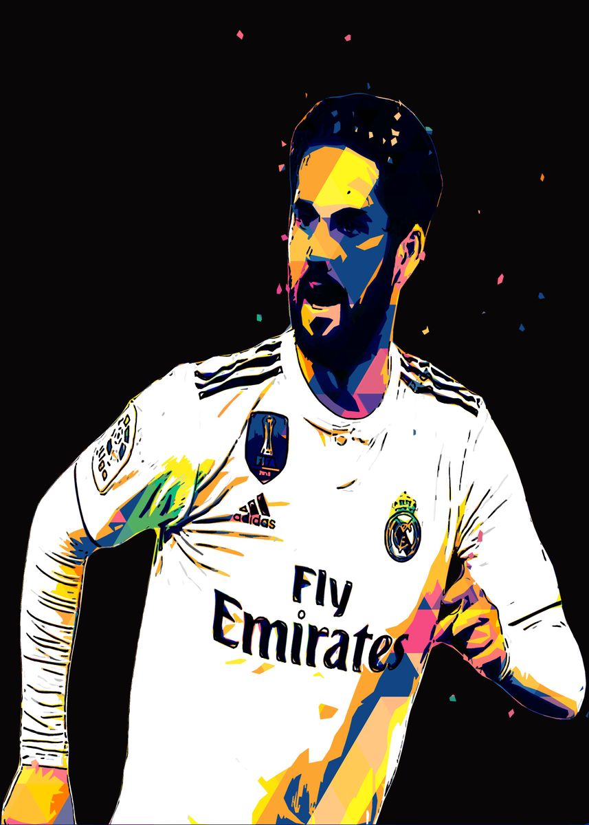 'Isco' Poster, picture, metal print, paint by RobertHall Studio | Displate