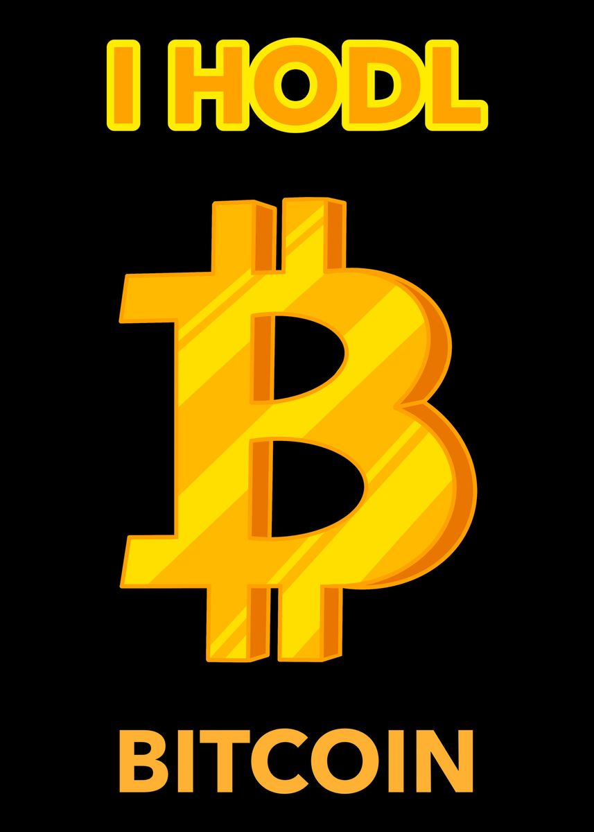 'I Hodl Bitcoin' Poster, picture, metal print, paint by Max Ronn | Displate