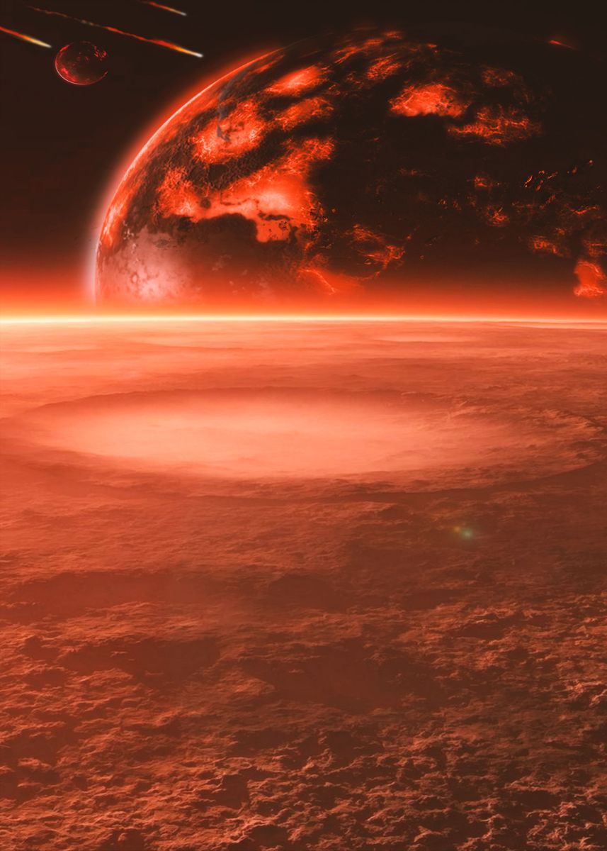 'Red Planet' Poster, picture, metal print, paint by gera | Displate