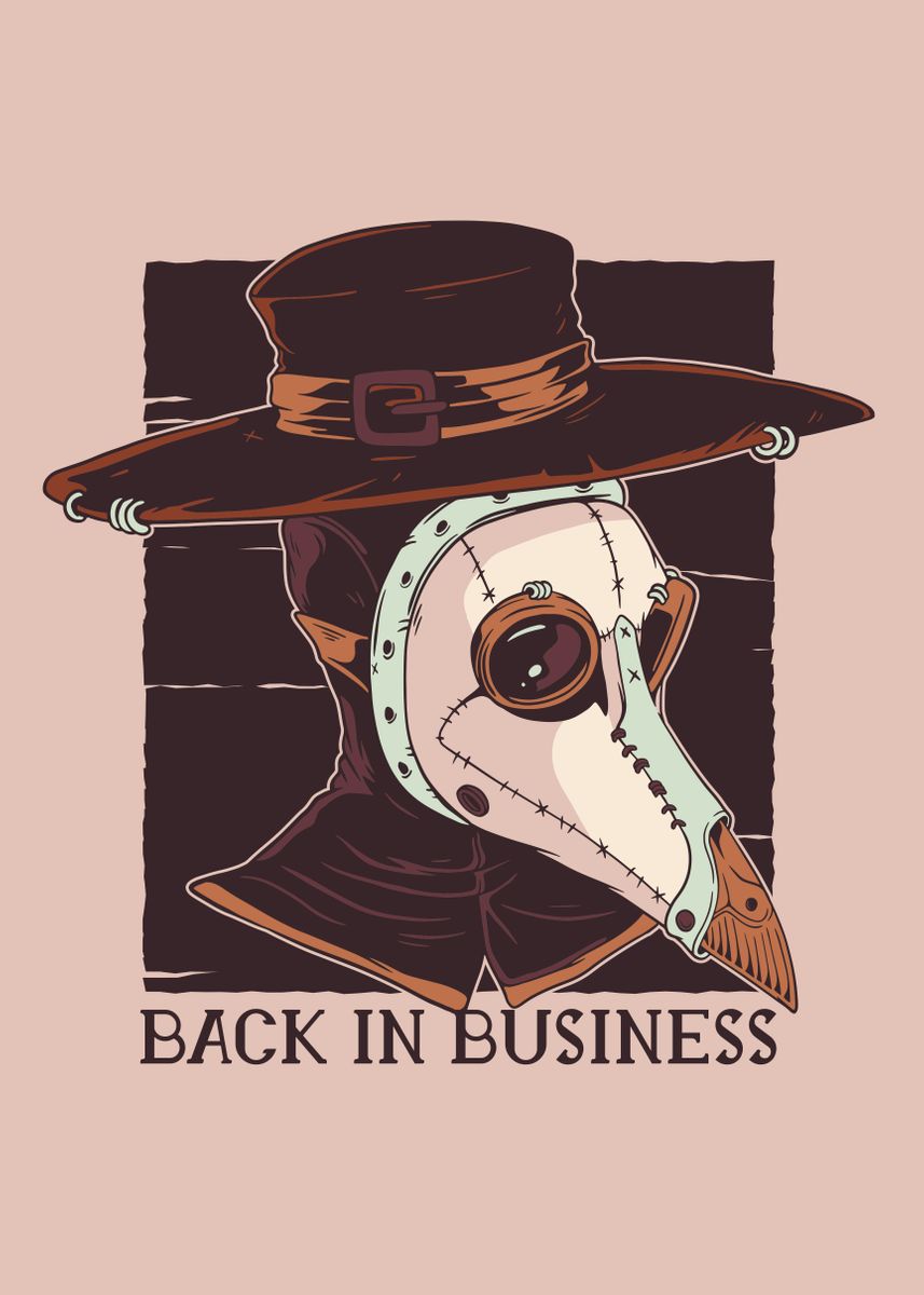 'Plague doctor ' Poster, picture, metal print, paint by Simon Darren ...