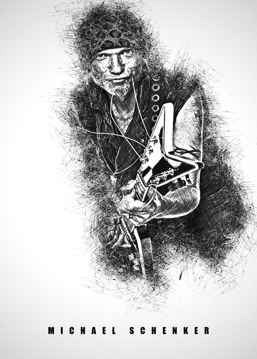 'Michael Schenker' Poster, picture, metal print, paint by Clay Williams ...
