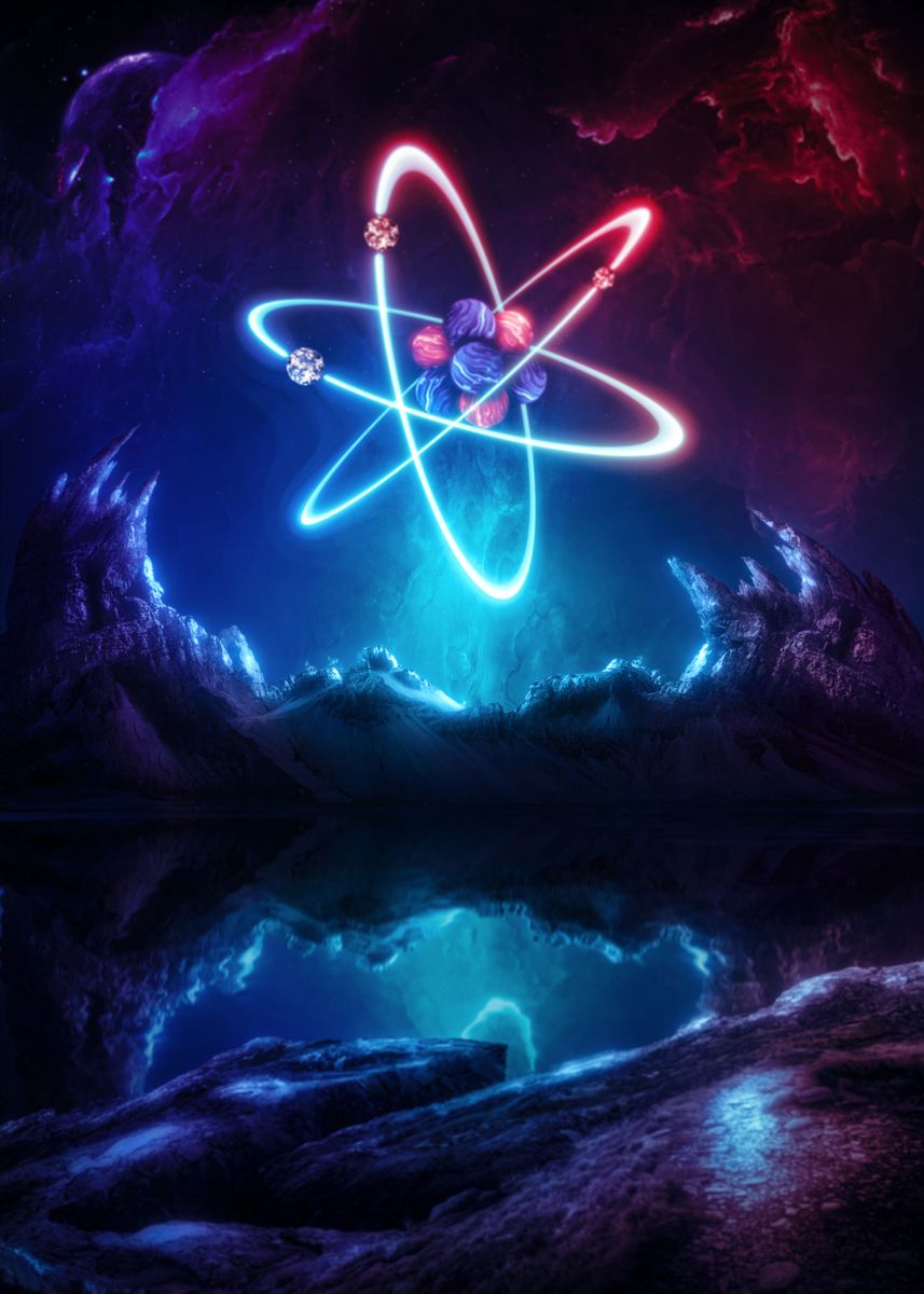 'Glow of Science' Poster, picture, metal print, paint by gera | Displate