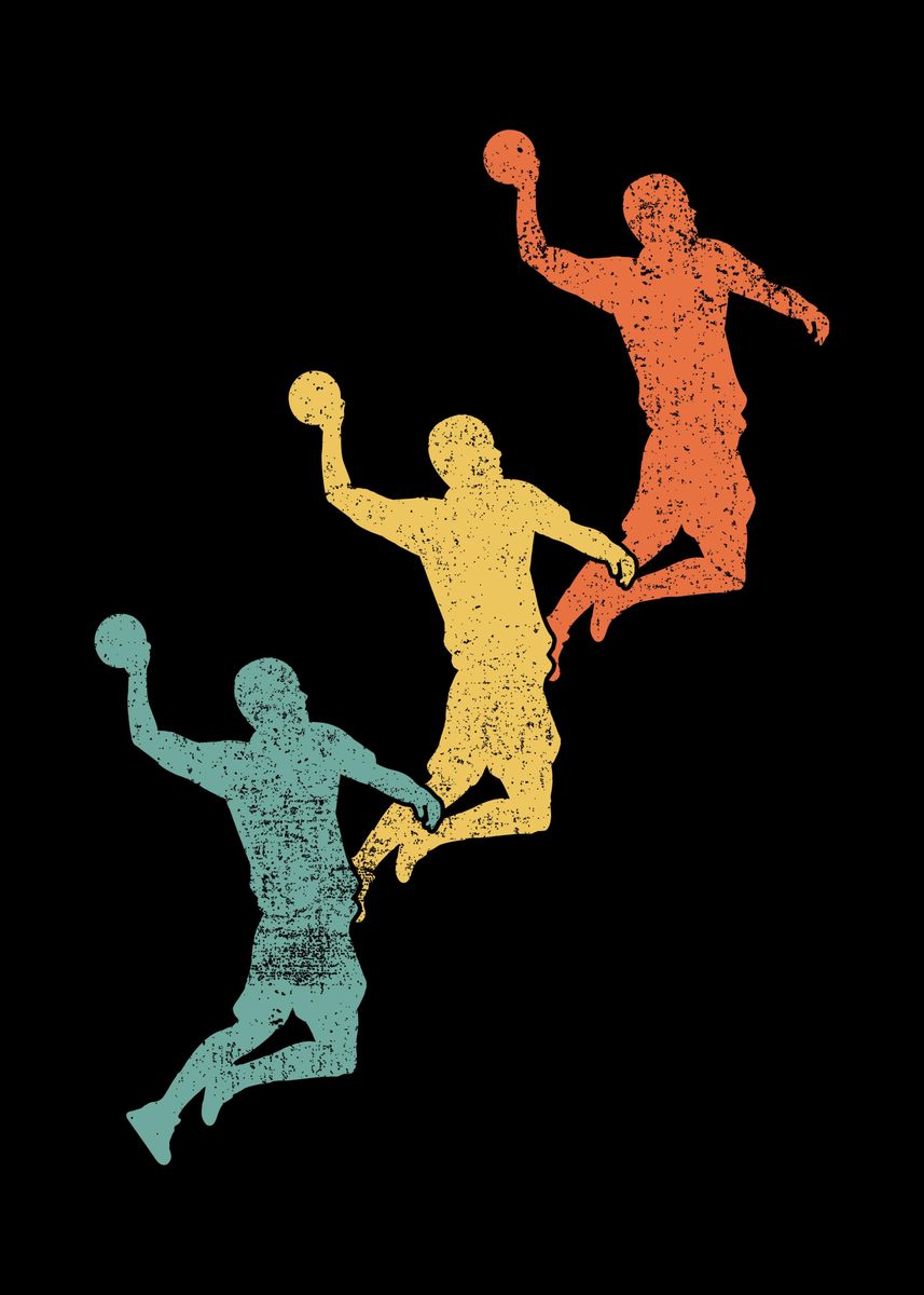 'Handball Handball Player' Poster, picture, metal print, paint by ...