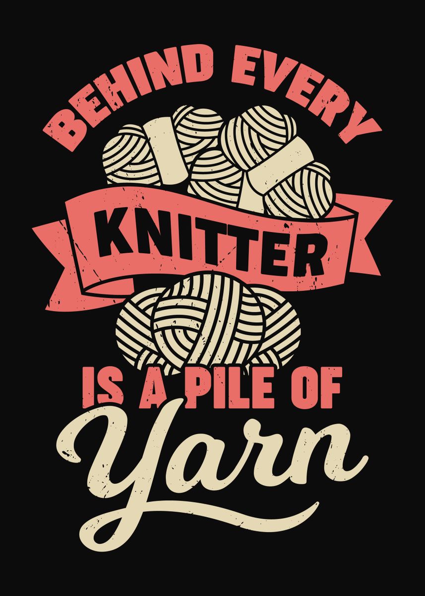 'Knitting Yarn Design' Poster by Marcel Doll | Displate