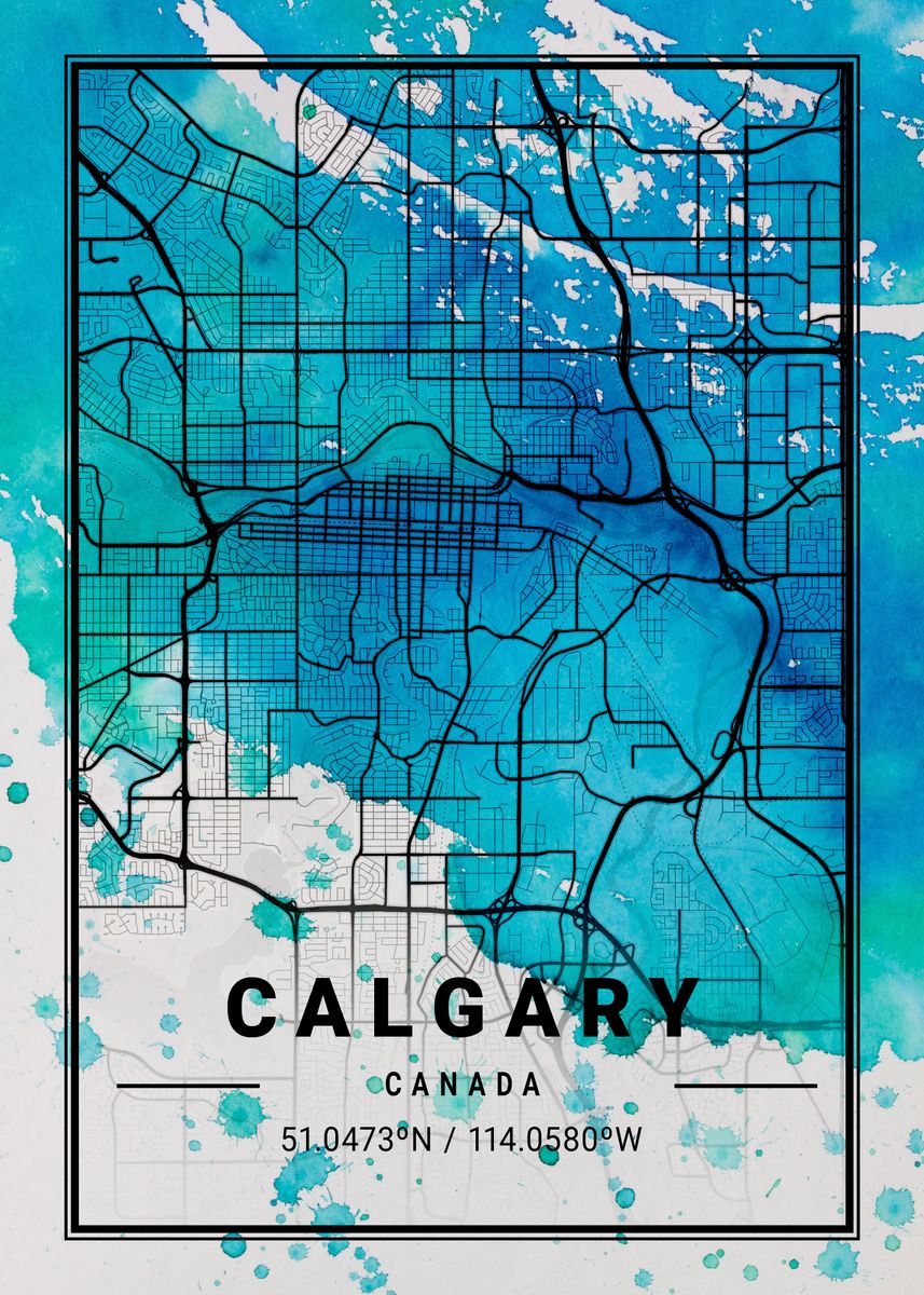 'Calgary Antlia Watercolor ' Poster, picture, metal print, paint by ...