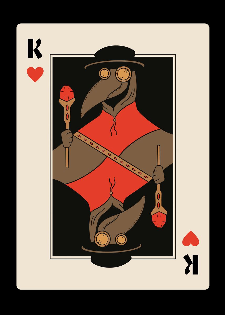 'Plague doctor card ' Poster, picture, metal print, paint by Simon ...