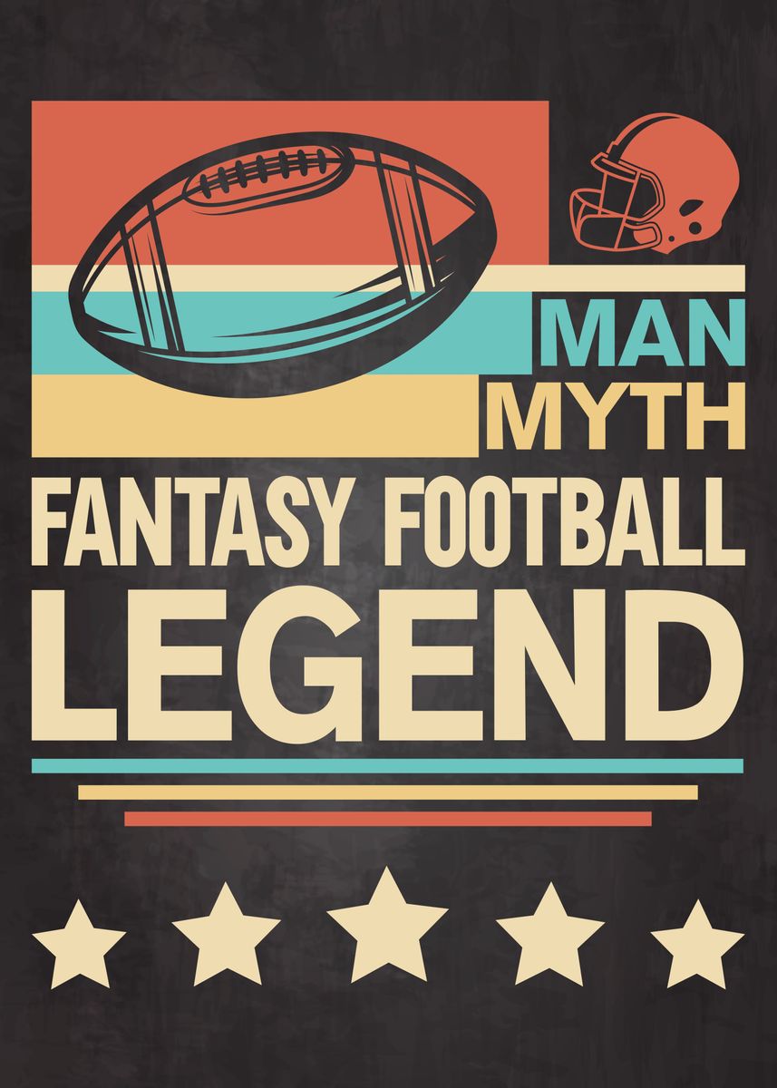 'Fantasy Football Man' Poster, picture, metal print, paint by ...