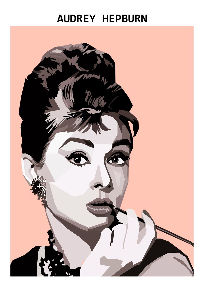 'Audrey Hepburn actress' Poster by NGUYEN DINH LONG | Displate