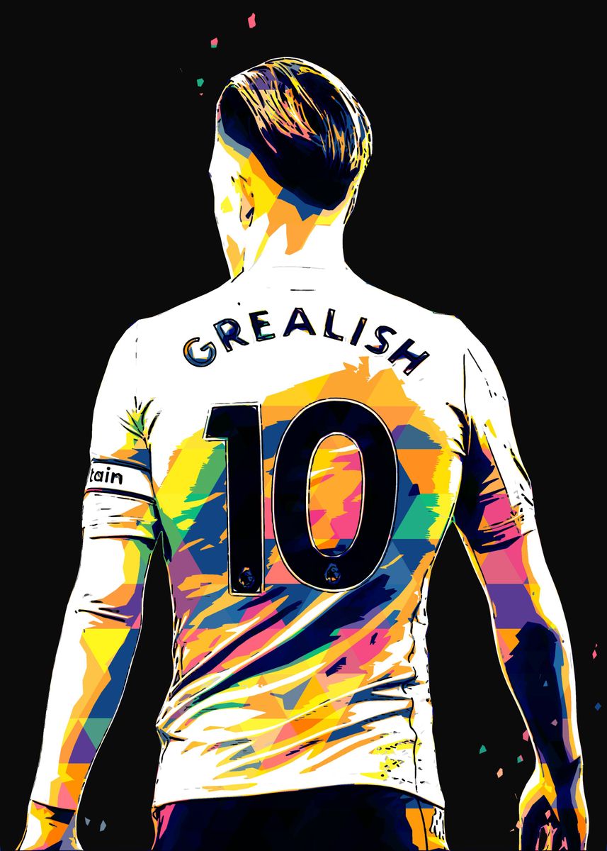 'Jack Grealish' Poster, picture, metal print, paint by HildaWarren ...