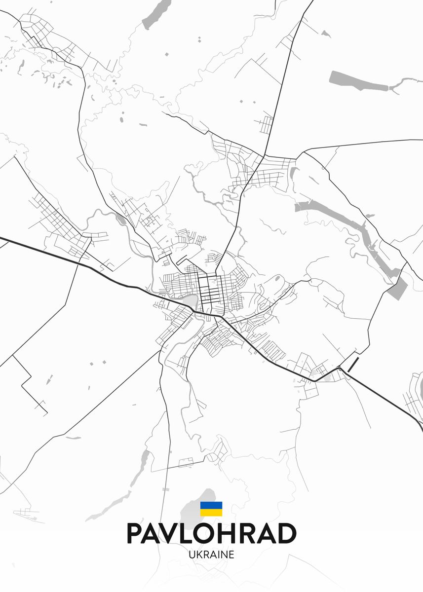 'Pavlohrad UA' Poster, picture, metal print, paint by IMR Designs ...