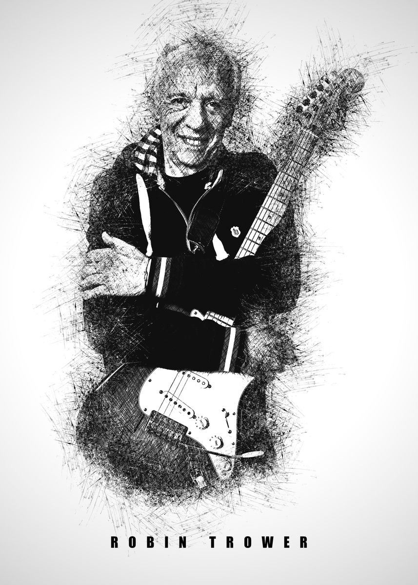 'Robin Trower' Poster, picture, metal print, paint by Clay Williams ...
