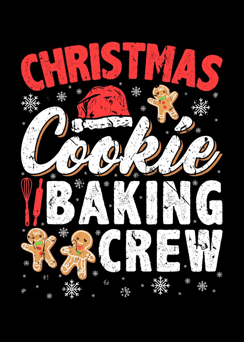 'Baking Team Christmas' Poster, picture, metal print, paint by ...