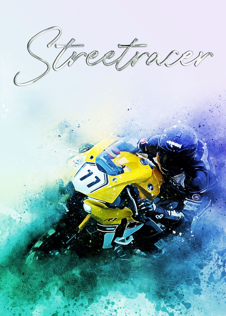 'Streetracer' Poster, picture, metal print, paint by Petra Rommelfanger ...
