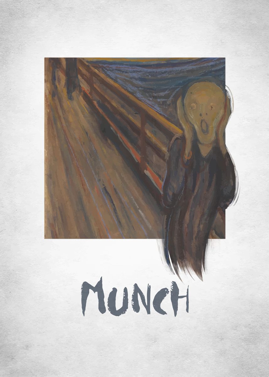 'Edvard Munch' Poster, picture, metal print, paint by Bo Kev | Displate