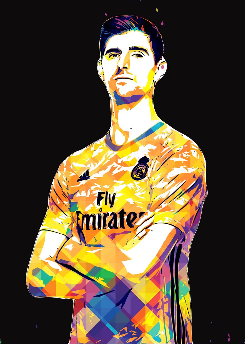 'Thibaut Courtois' Poster, picture, metal print, paint by RobertHall ...