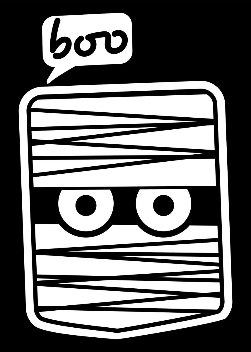 'Boo Mummy' Poster by Ganola Store | Displate