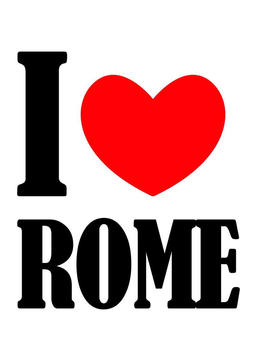 ' I Love Rome' Poster by artisticdesign 1903 | Displate