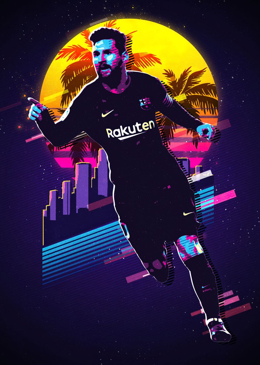 'Lionel Messi football star' Poster, picture, metal print, paint by ...