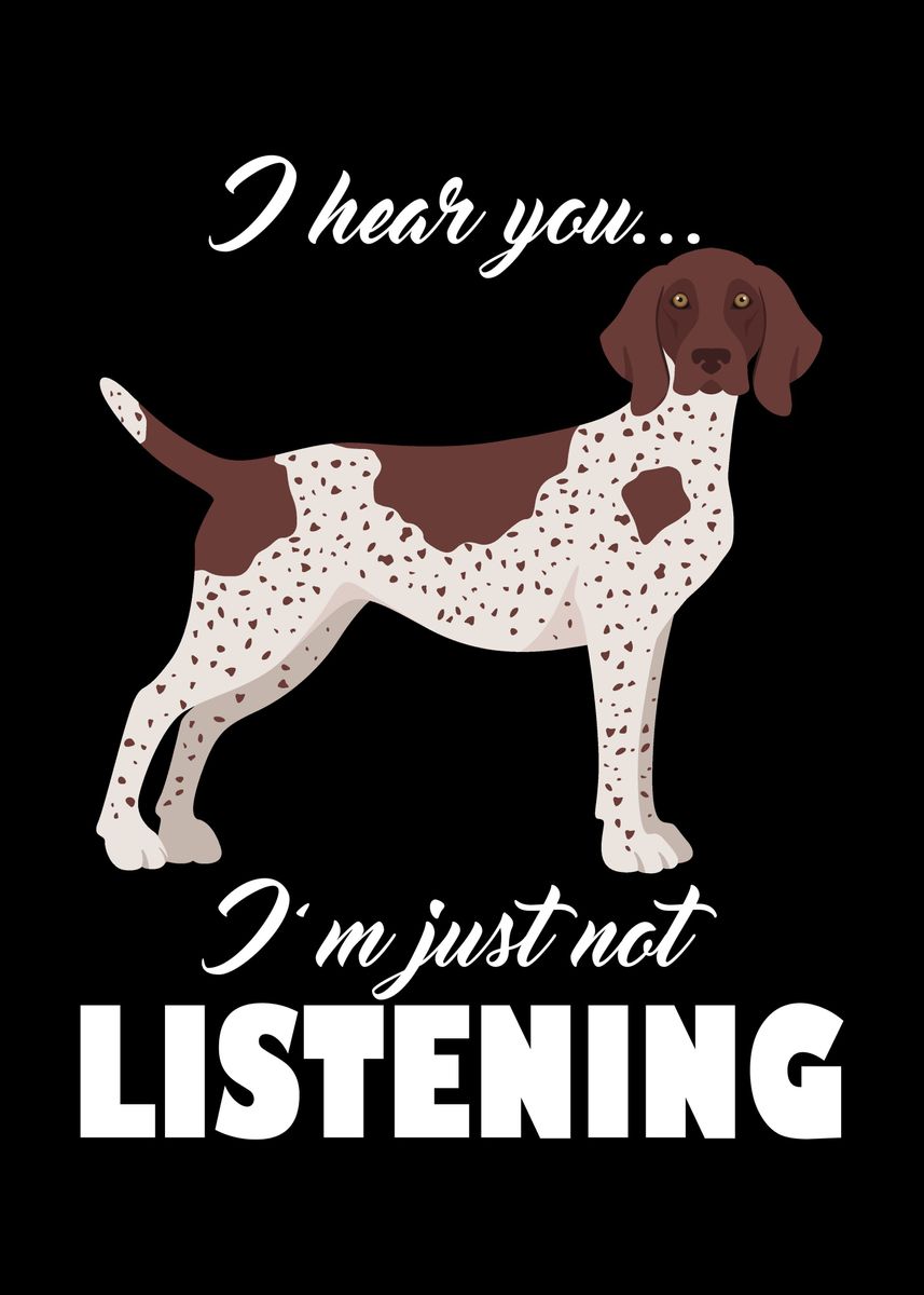 'German Shorthair Pointer' Poster, picture, metal print, paint by ...