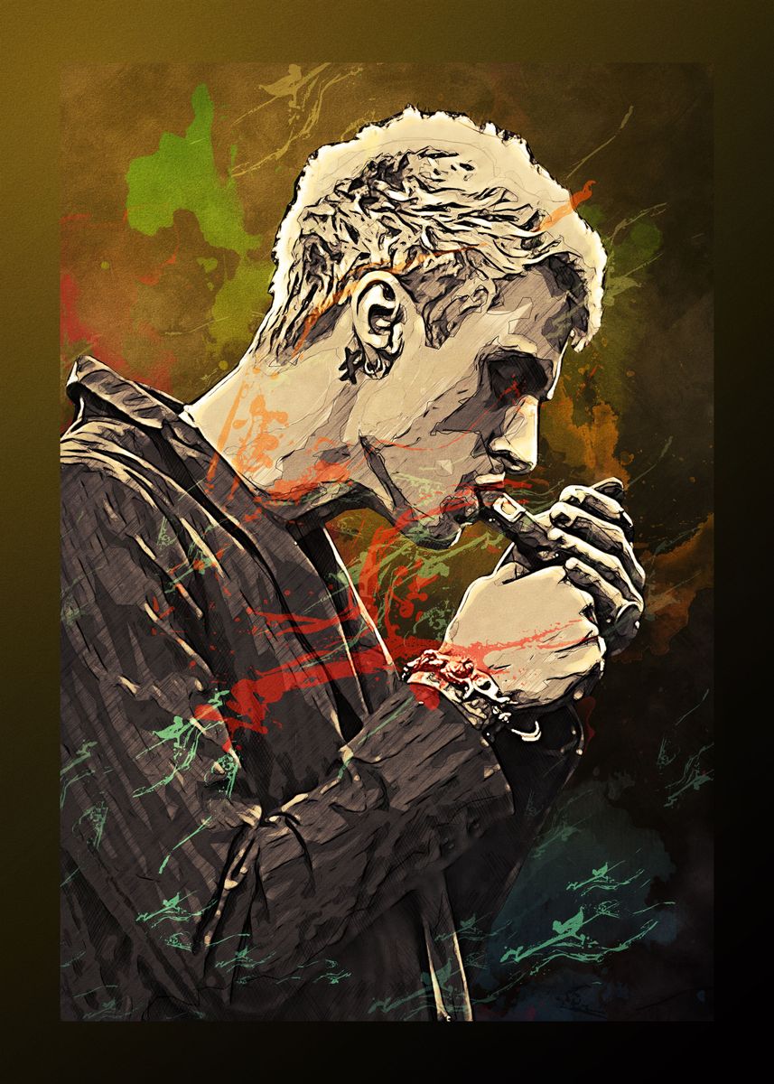 'Machine Gun Kelly' Poster, picture, metal print, paint by Alva Donna ...