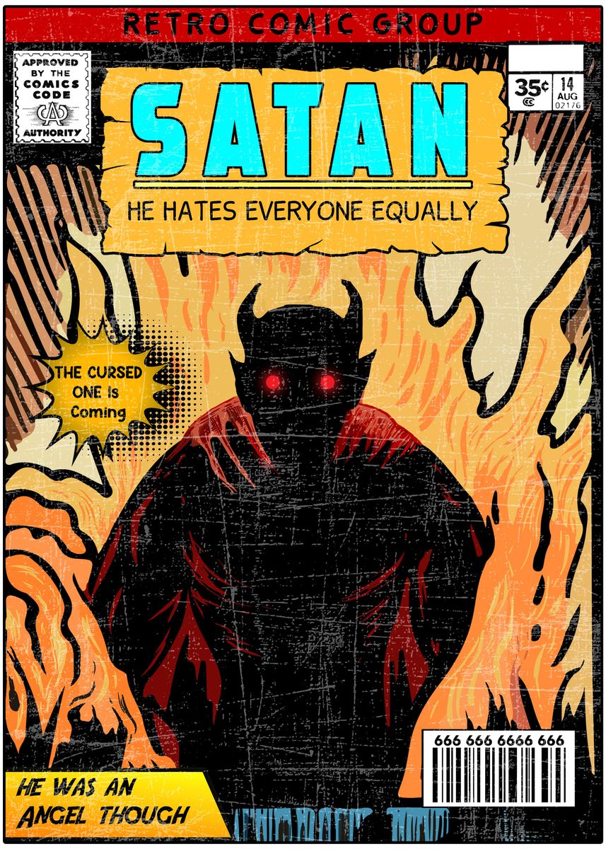 'SATAN COMIC' Poster, picture, metal print, paint by theanomalius ...